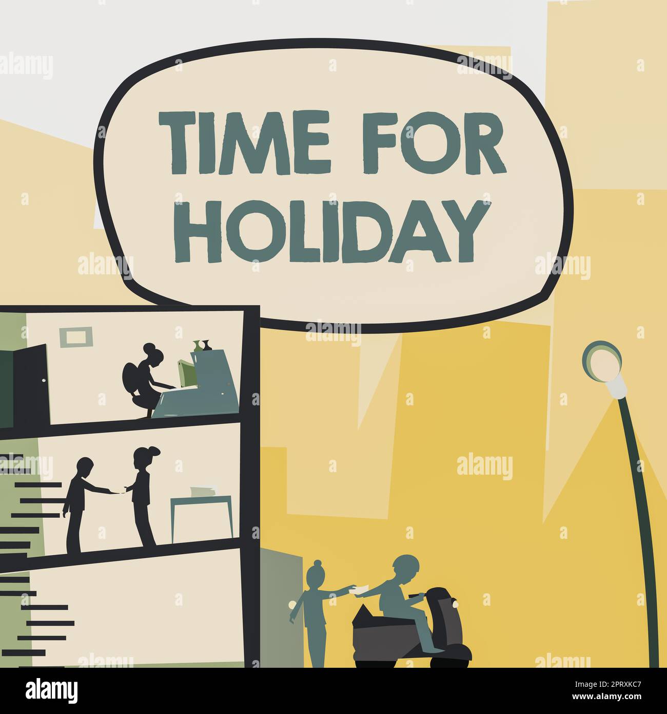 Text caption presenting Time For Holiday, Business idea Enjoy Life Rest ...