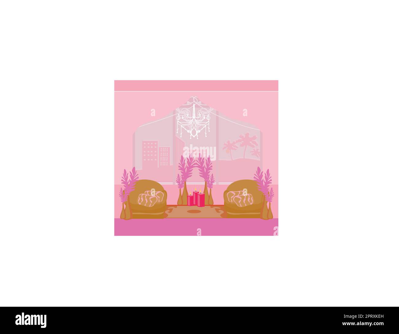 Fashionable interior of living room - vector Stock Vector Image & Art ...