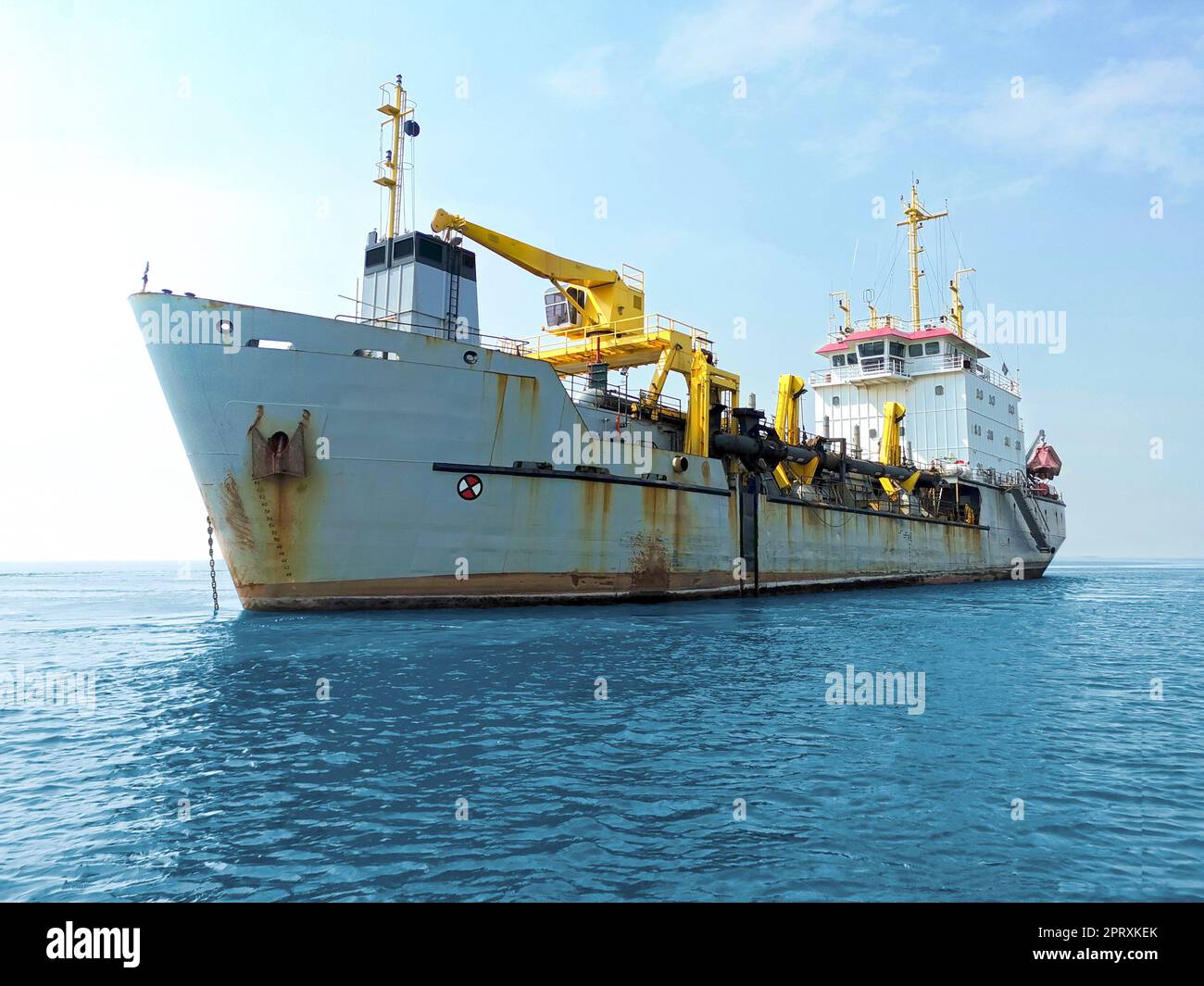 A huge ship heading for a port Stock Photo - Alamy