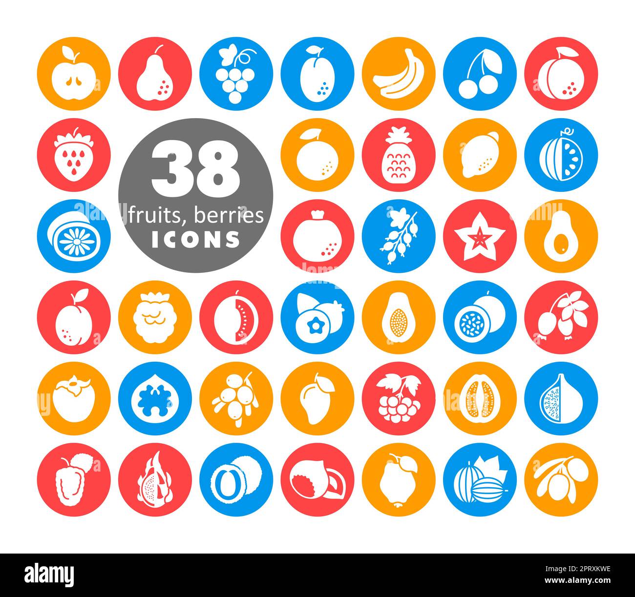 Papaya vector set hi-res stock photography and images - Alamy