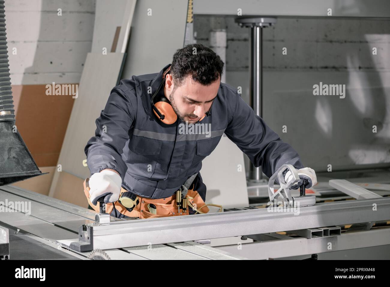 Wood turners measure and calculate the right size of workpiece ...