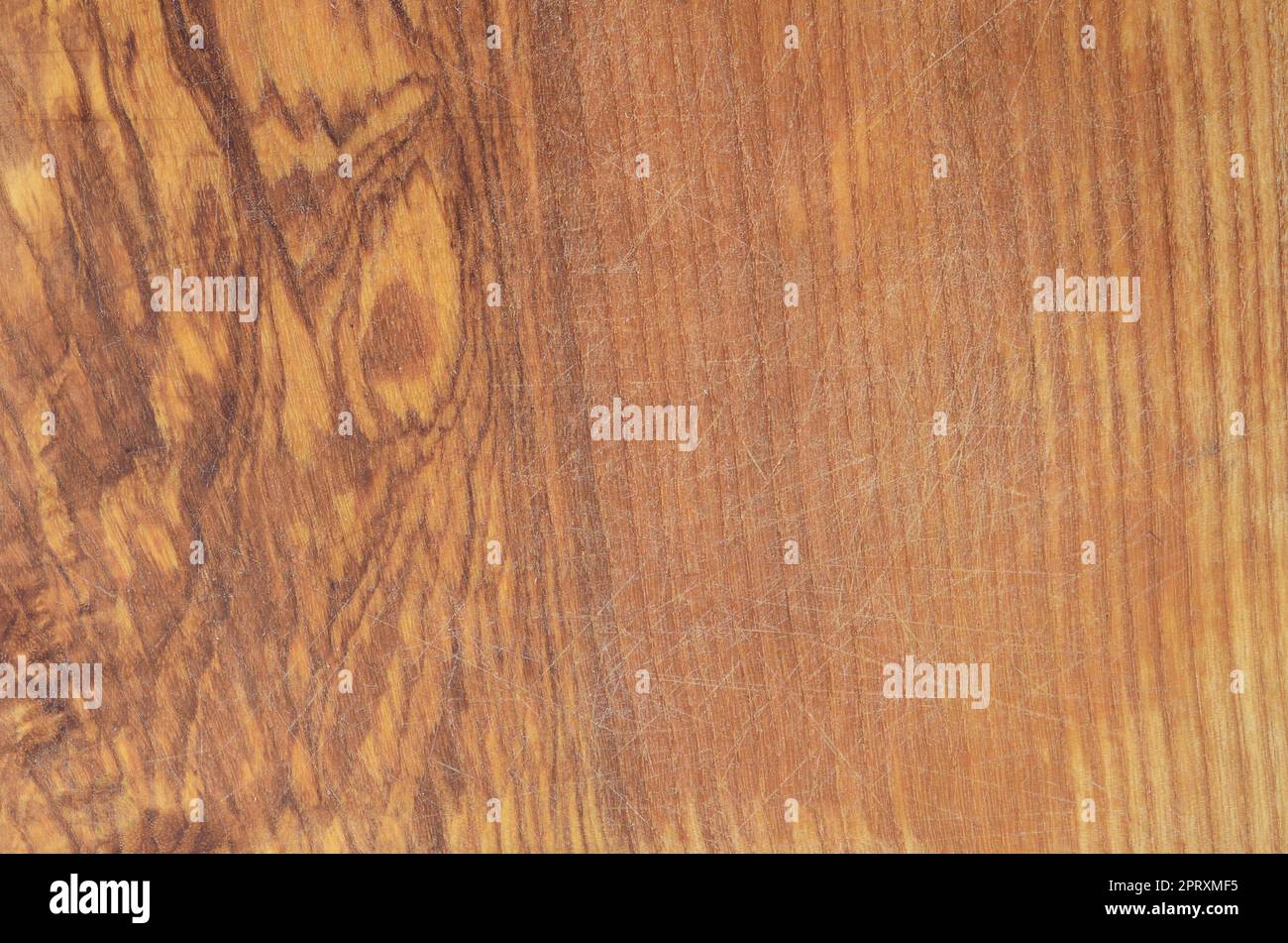 Detailed texture of the wooden cutting board with a lot of scars from ...