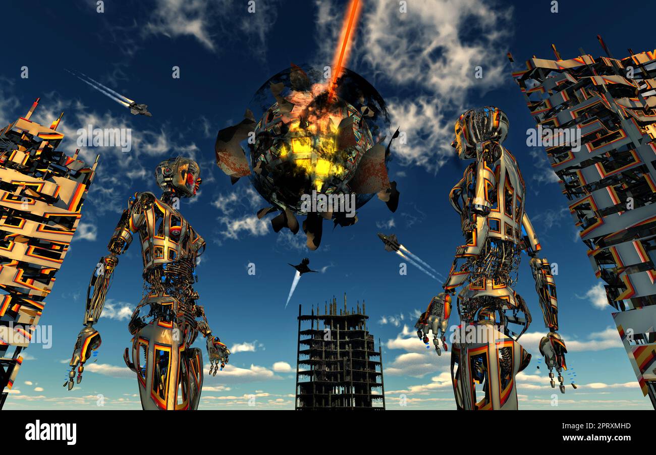 Repairing A Collapsing Dyson Sphere Stock Photo - Alamy