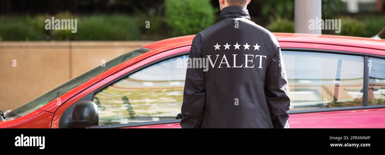 Valet Car Driver And Bellboy Parking Man Stock Photo - Alamy