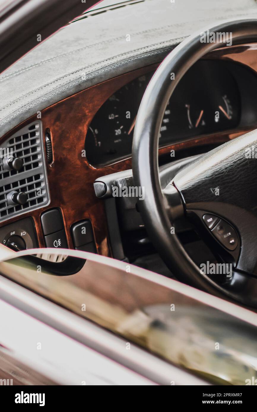 Car interior luxury service. Car interior details Stock Photo - Alamy