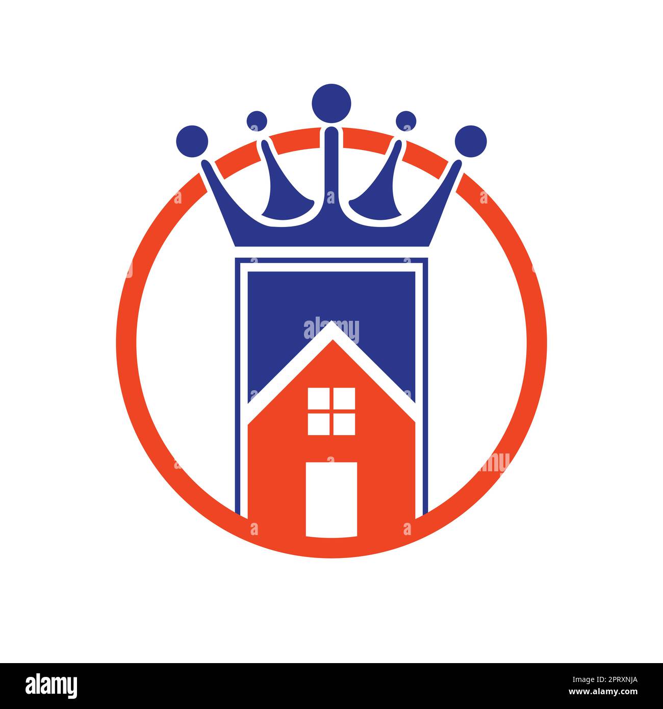 Home king vector logo design. Creative home and crown vector logo ...