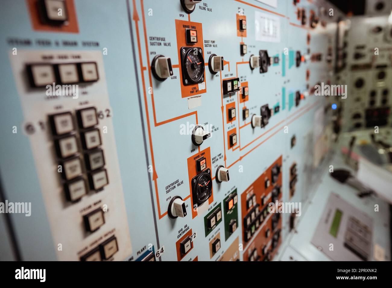 Image of a control panel with many buttons Stock Photo - Alamy