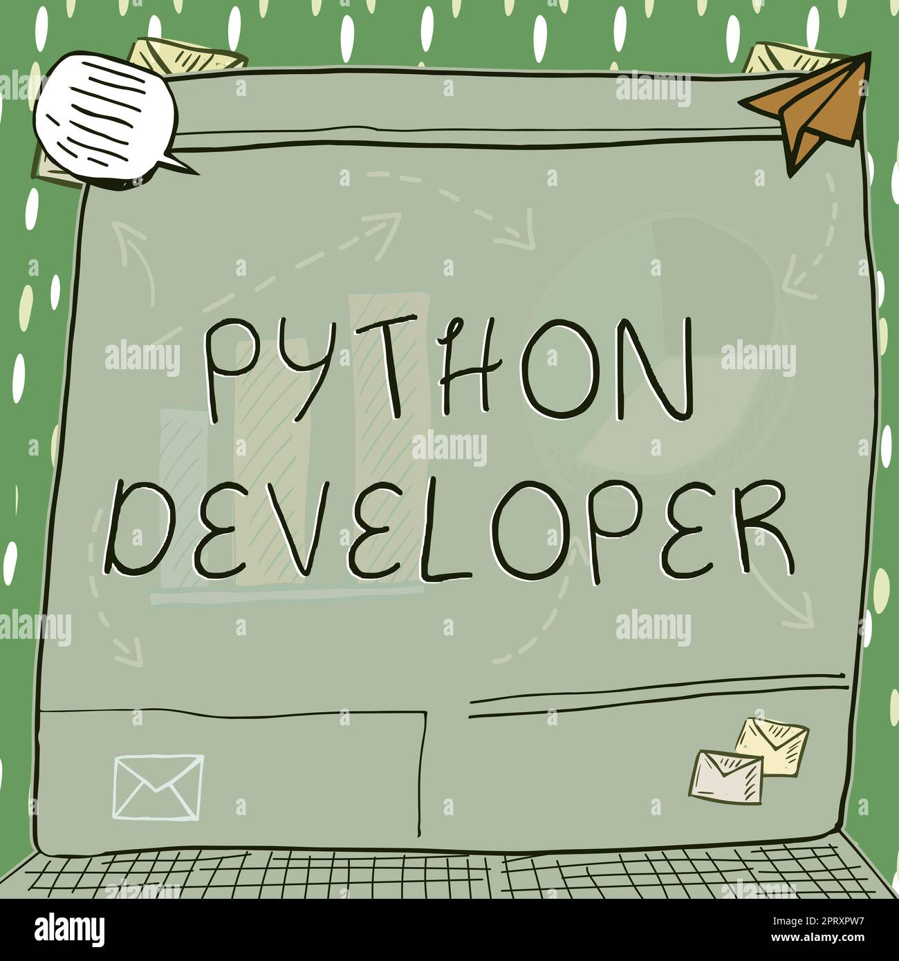 Conceptual display Python Developer, Word for employees are rewarded ...