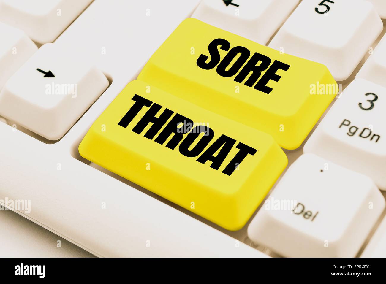 Handwriting text Sore Throat, Inflammation ot the pharynx and fauces ...