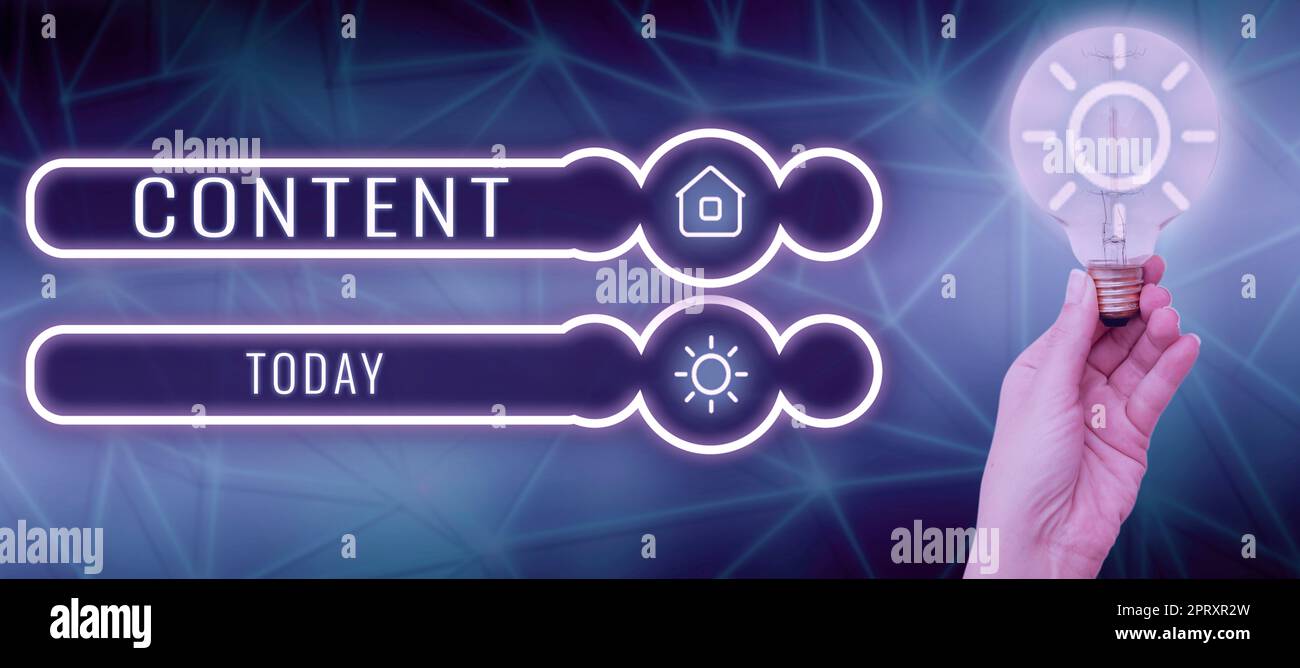 Hand writing sign Content, Concept meaning making someone else feel ...