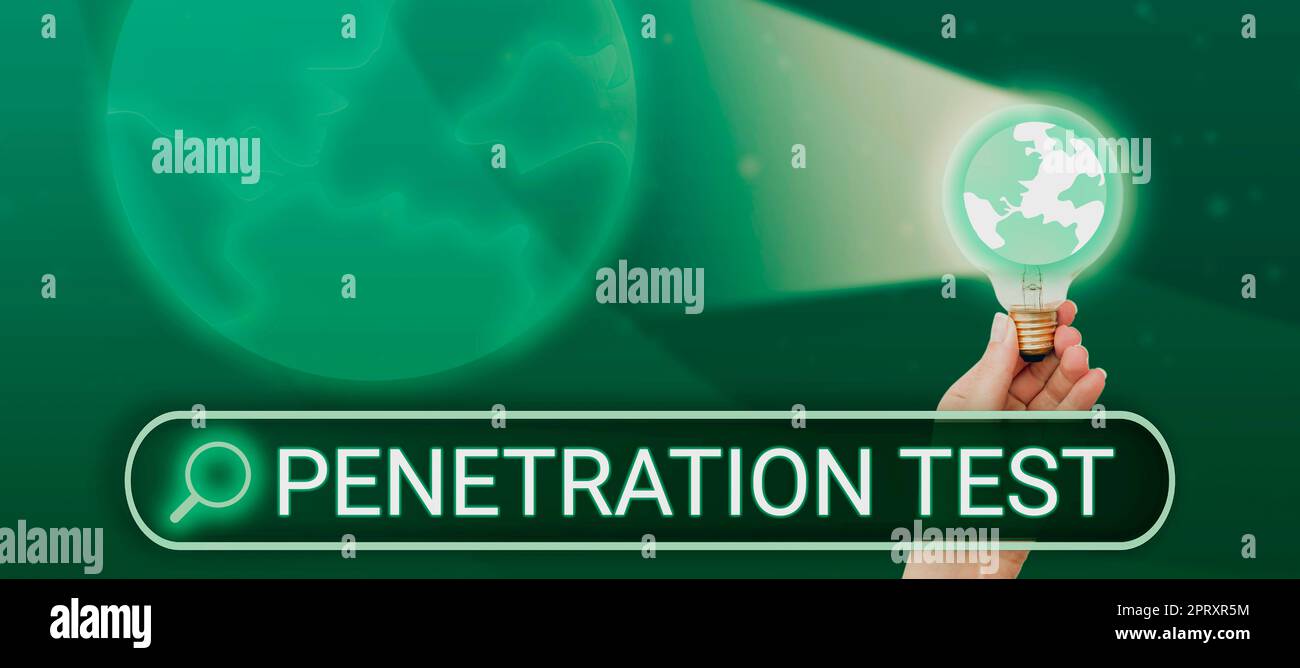 Hand writing sign Penetration Test, Concept meaning authorized ...