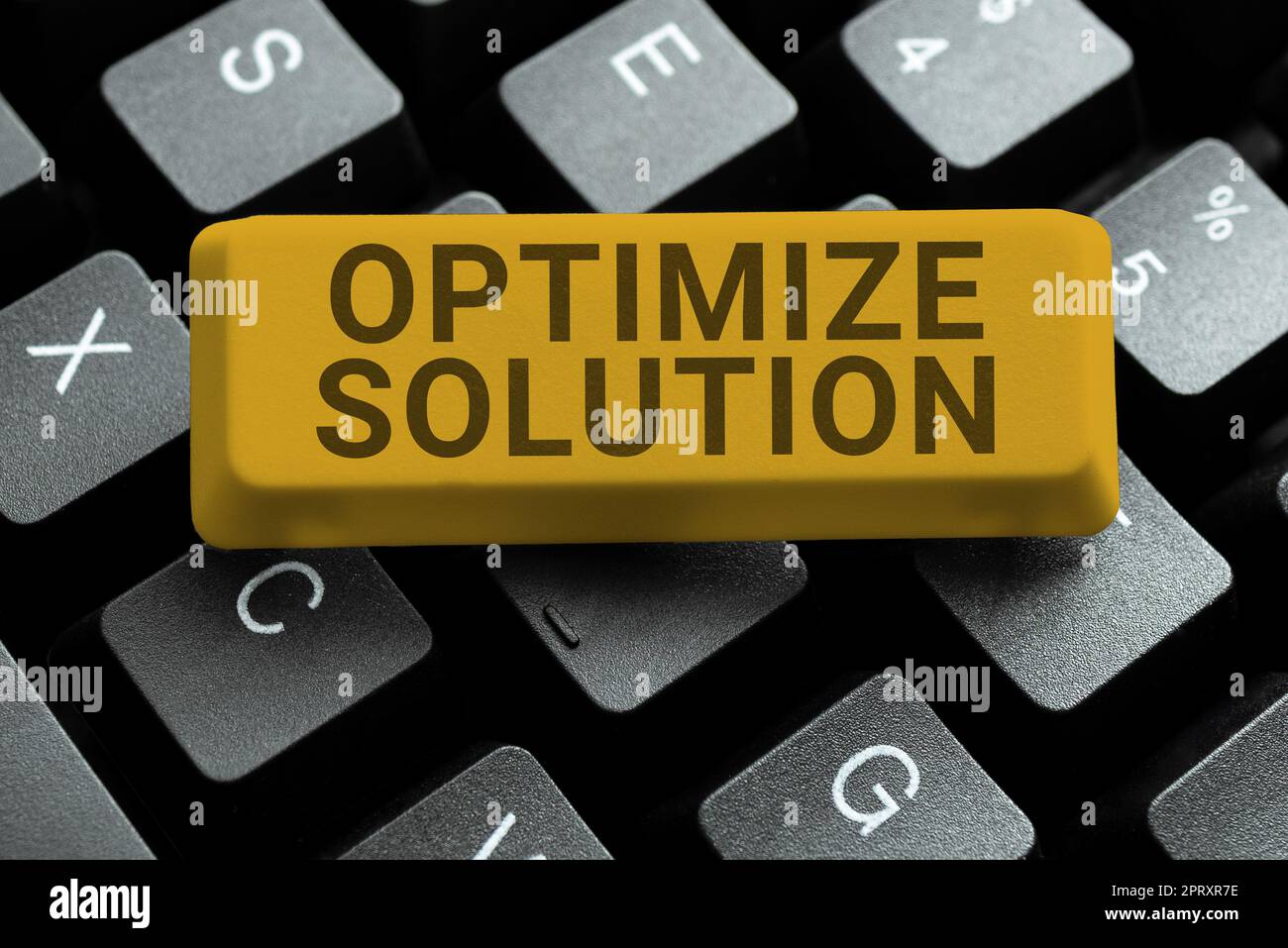 Text Caption Presenting Optimize Solution Business Showcase Process Of Finding The Greatest