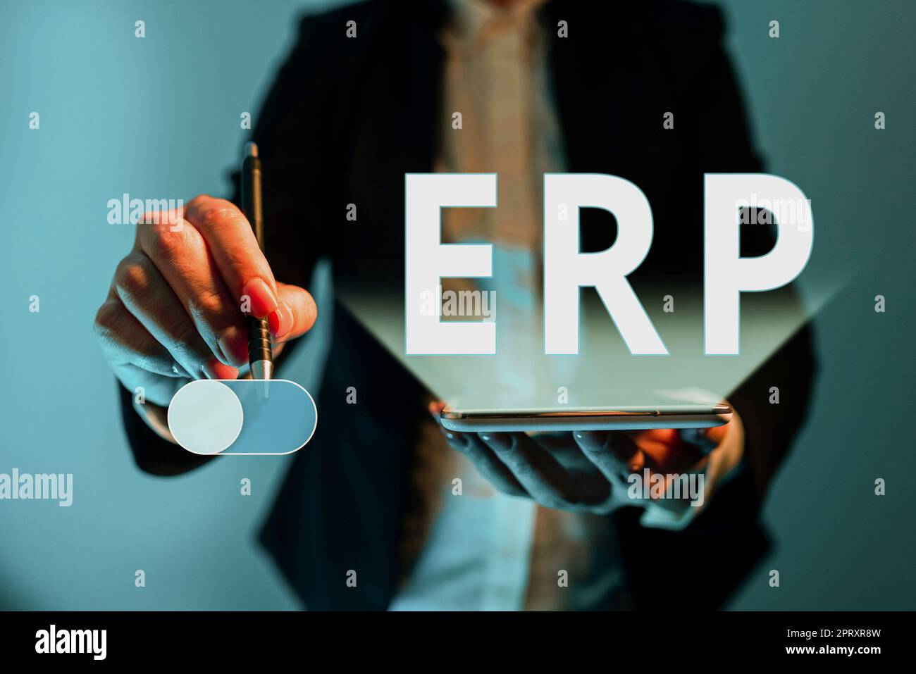 Handwriting text Erp, Business idea enterprise resource planning centralized database for ...