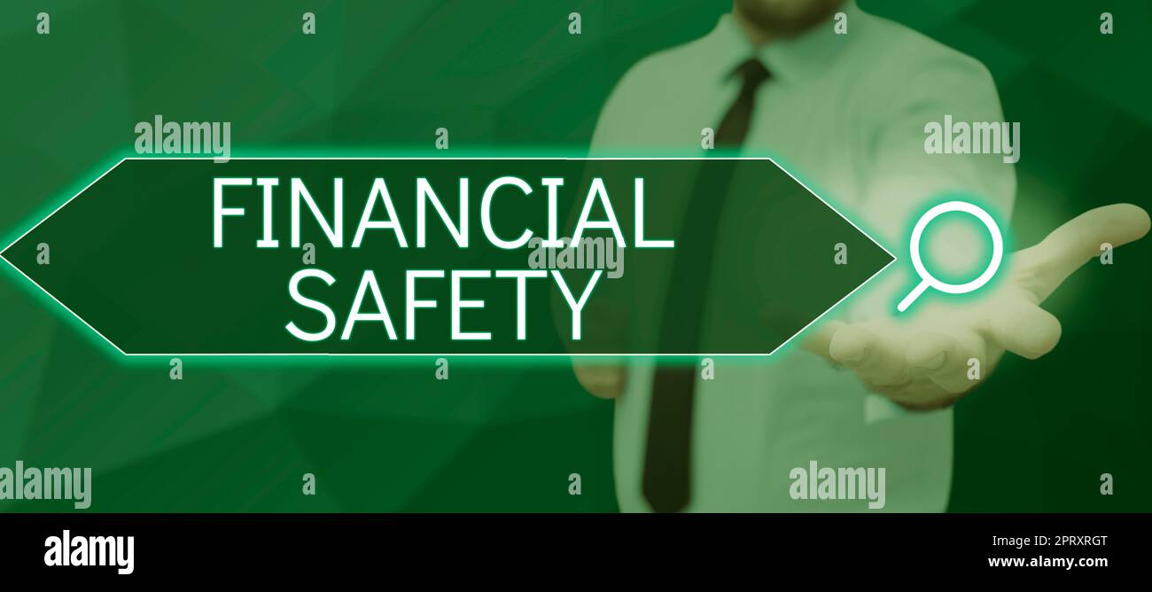 Text sign showing Financial Safety, Business overview enough money ...