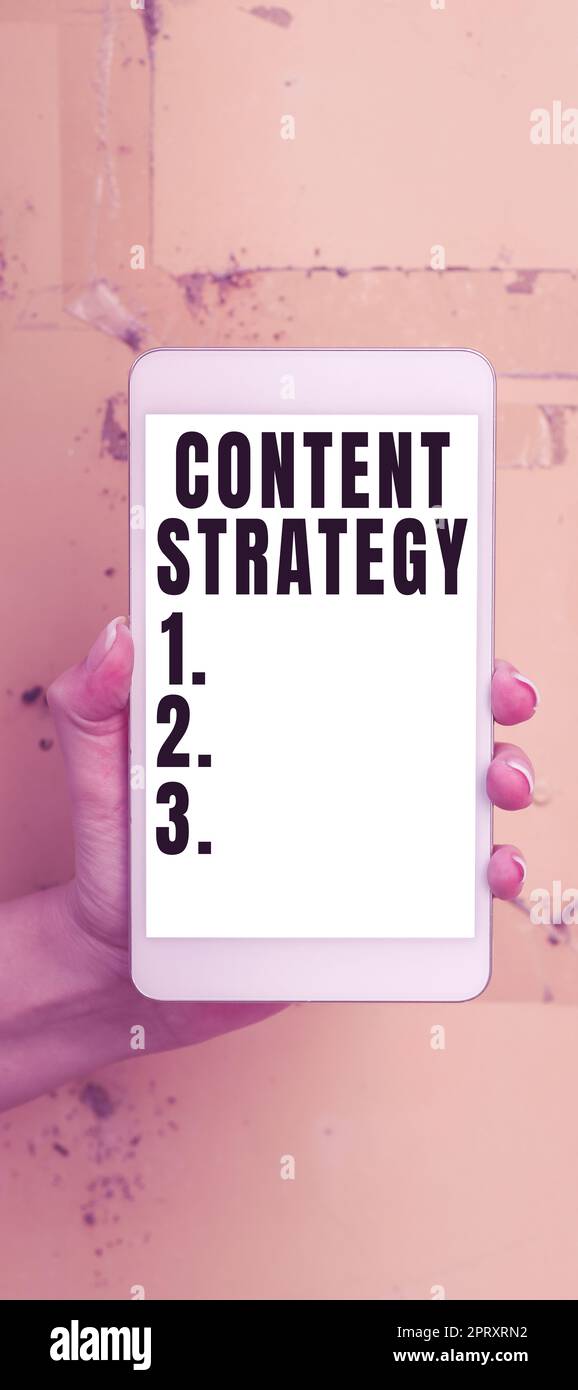 Handwriting text Content Strategy, Business overview the planning ...