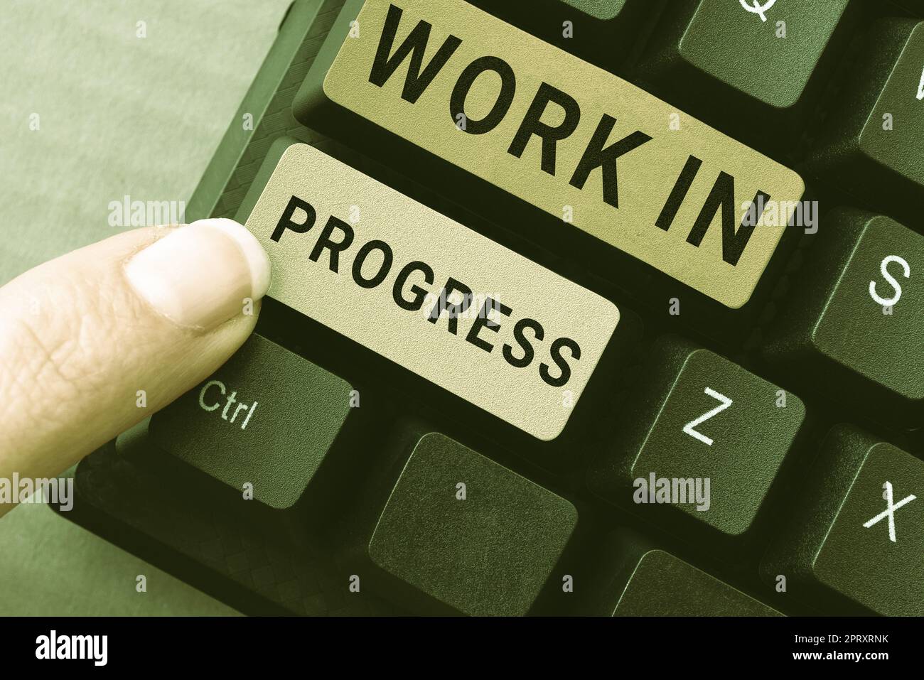 Conceptual display Work In Progress, Business idea Ongoing Business ...