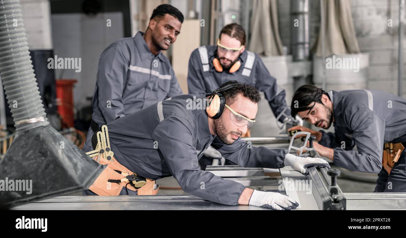 Wood turners measure and calculate the right size of workpiece ...