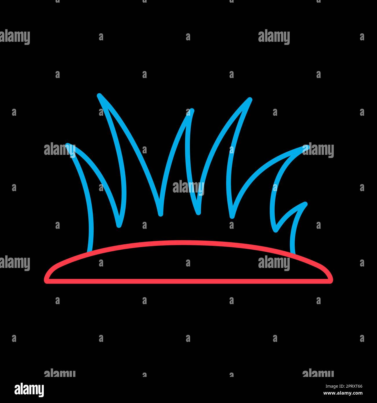 Lawn grass vector isolated on black background icon. Gazon sign. Graph ...