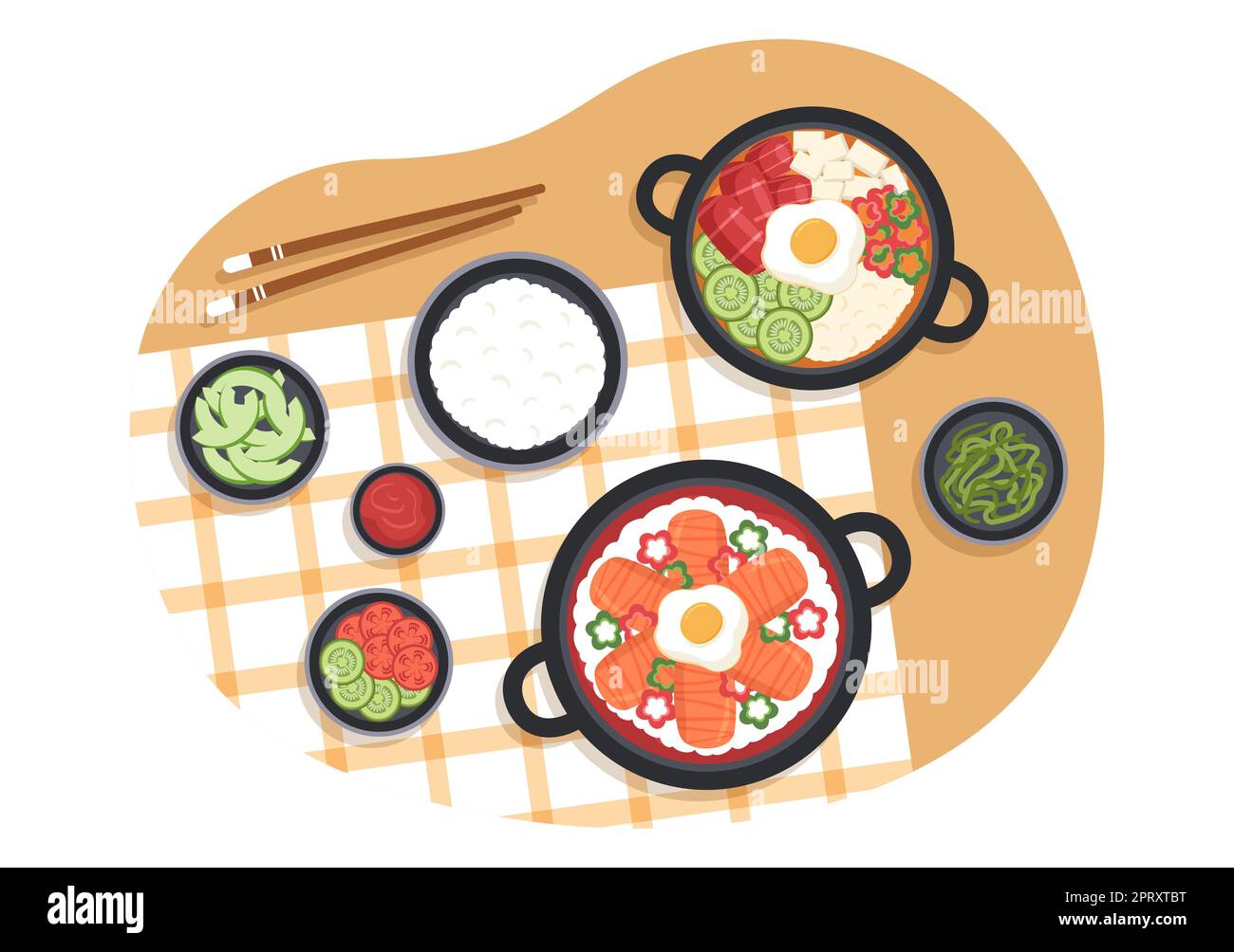 Korean Food Set Menu of Various Traditional or National Delicious ...