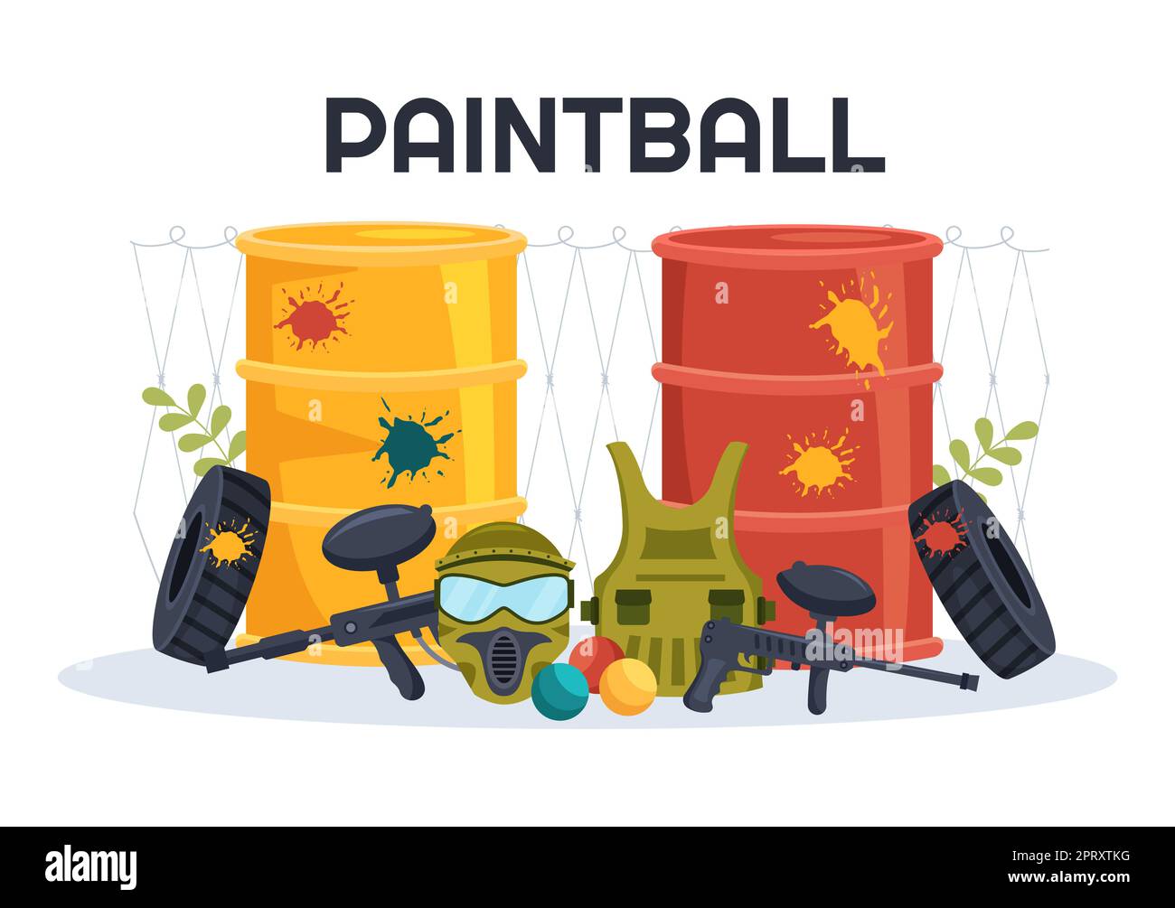 People Playing Paintball of Fighter Player Shooting with Gun Shoot, Aim ...