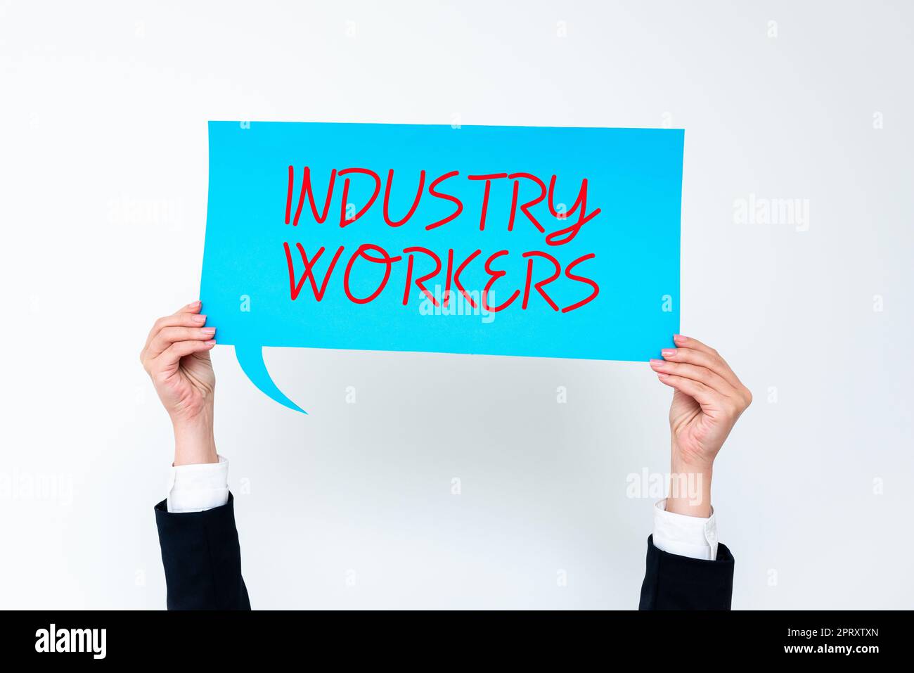 Hand writing sign Industry Workers, Word for one that works especially ...