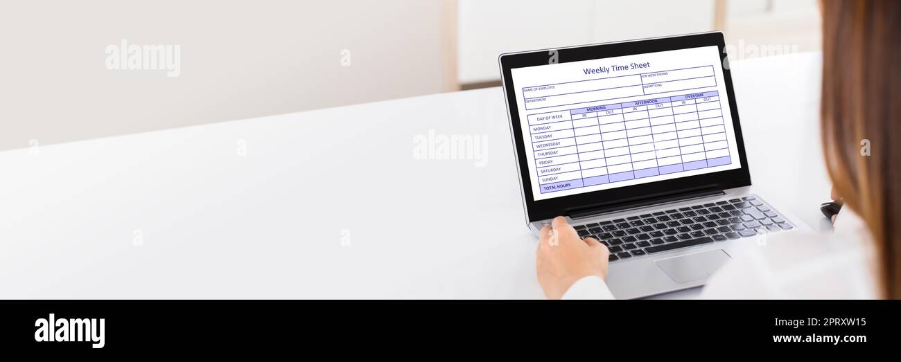Overtime Payroll Time Sheet And Work Hours Schedule Stock Photo - Alamy