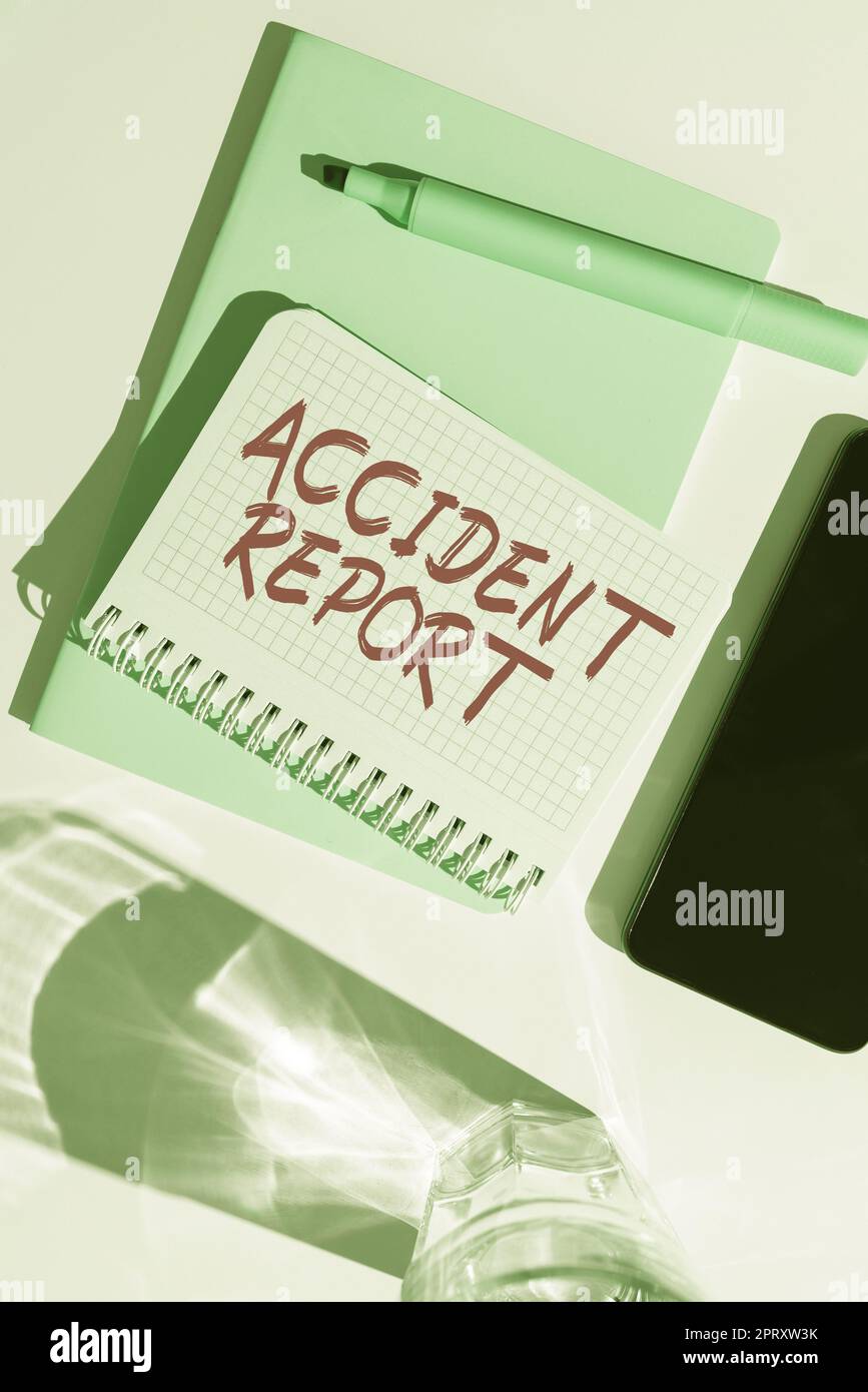 Conceptual display Accident Report, Business showcase formal recording ...
