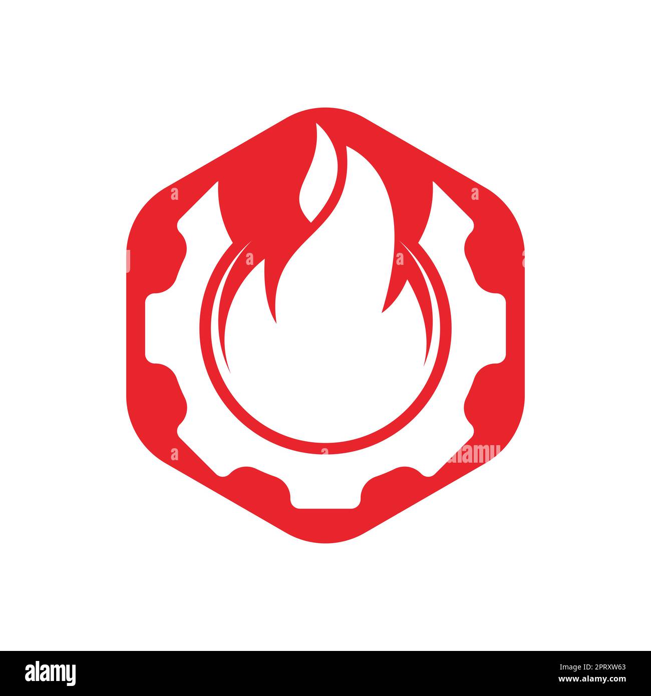 Gear and fire vector logo design template Stock Vector Image & Art - Alamy