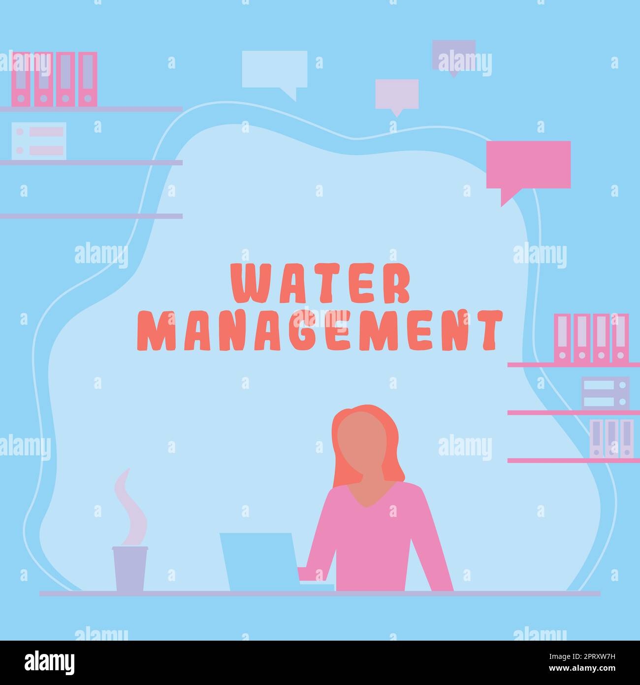 Sign displaying Water Management, Concept meaning optimum use of water ...