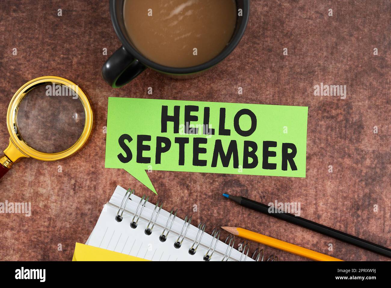 Hand writing sign Hello September, Business concept greeting used in ...