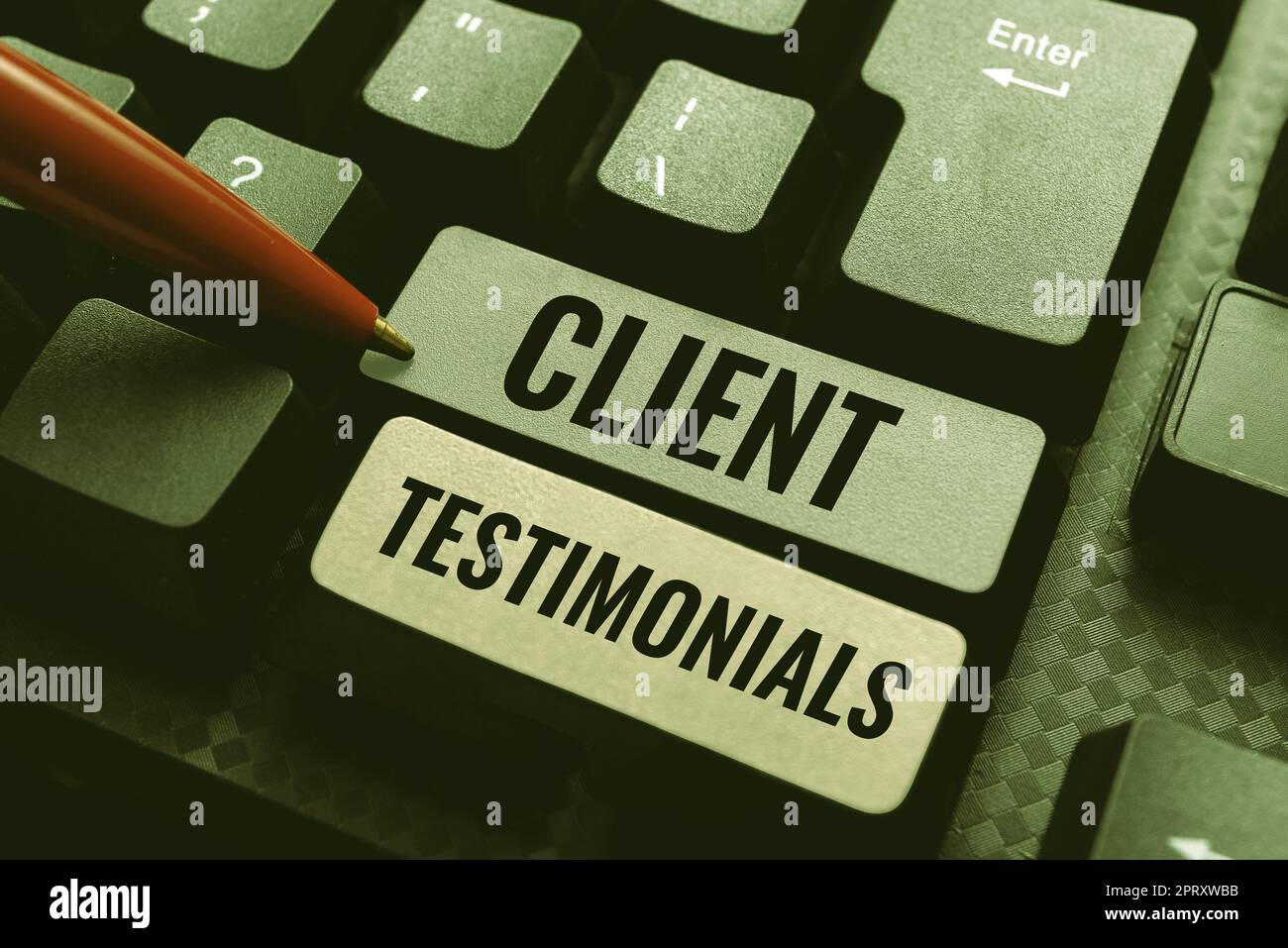 Conceptual caption Client Testimonials, Business concept Written ...