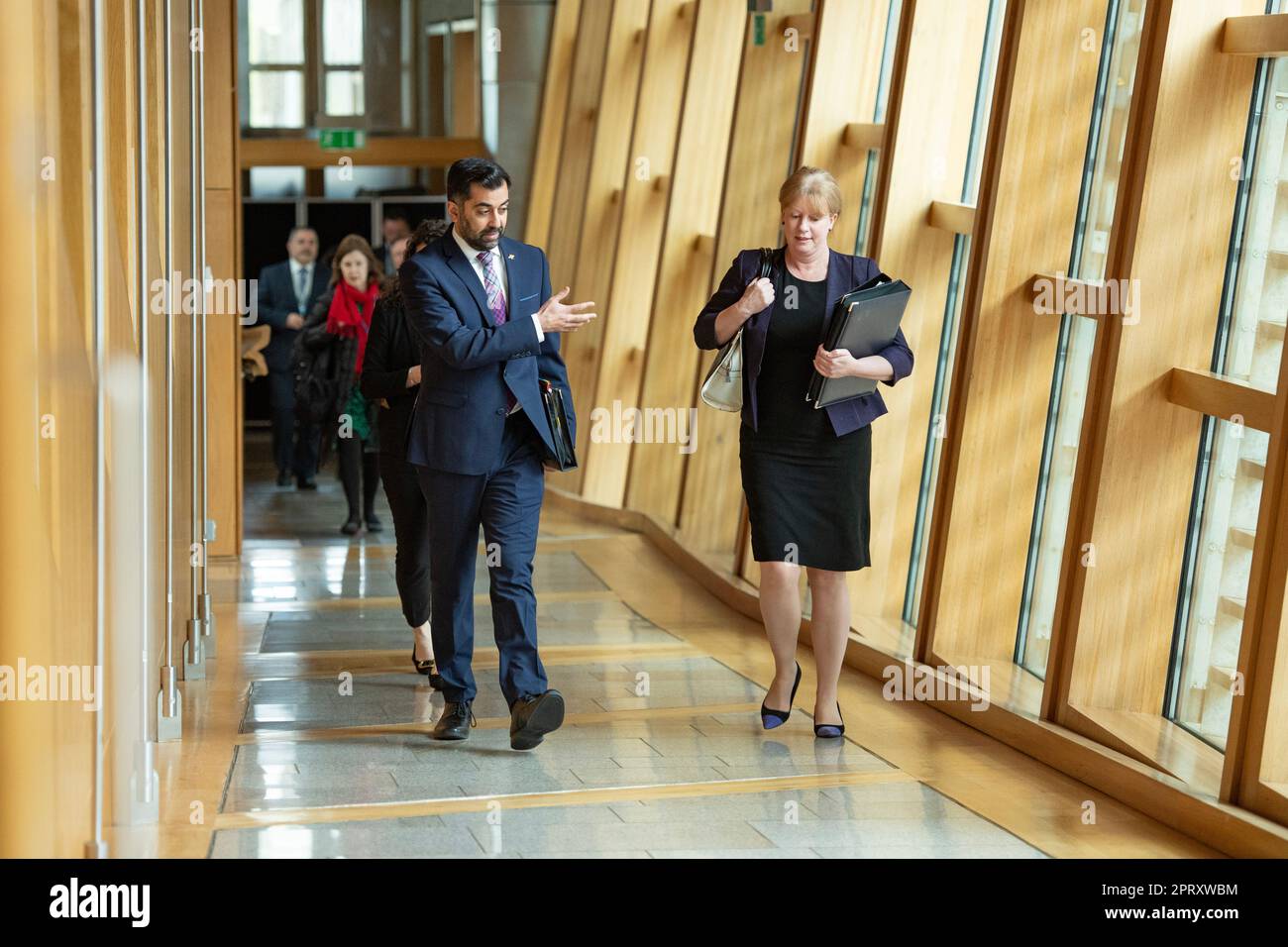 Edinburgh, Scotland, UK. 27th Apr, 2023. PICTURED: (L-R) Humza Yousaf ...
