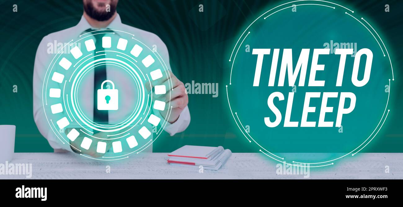 Inspiration showing sign Time To Sleep, Business concept a natural ...