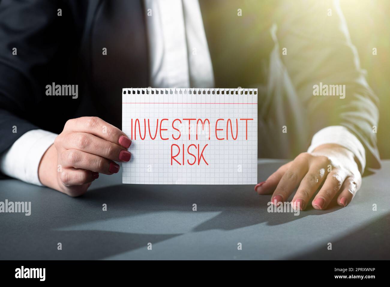 Conceptual display Investment Risk, Concept meaning the probability of ...