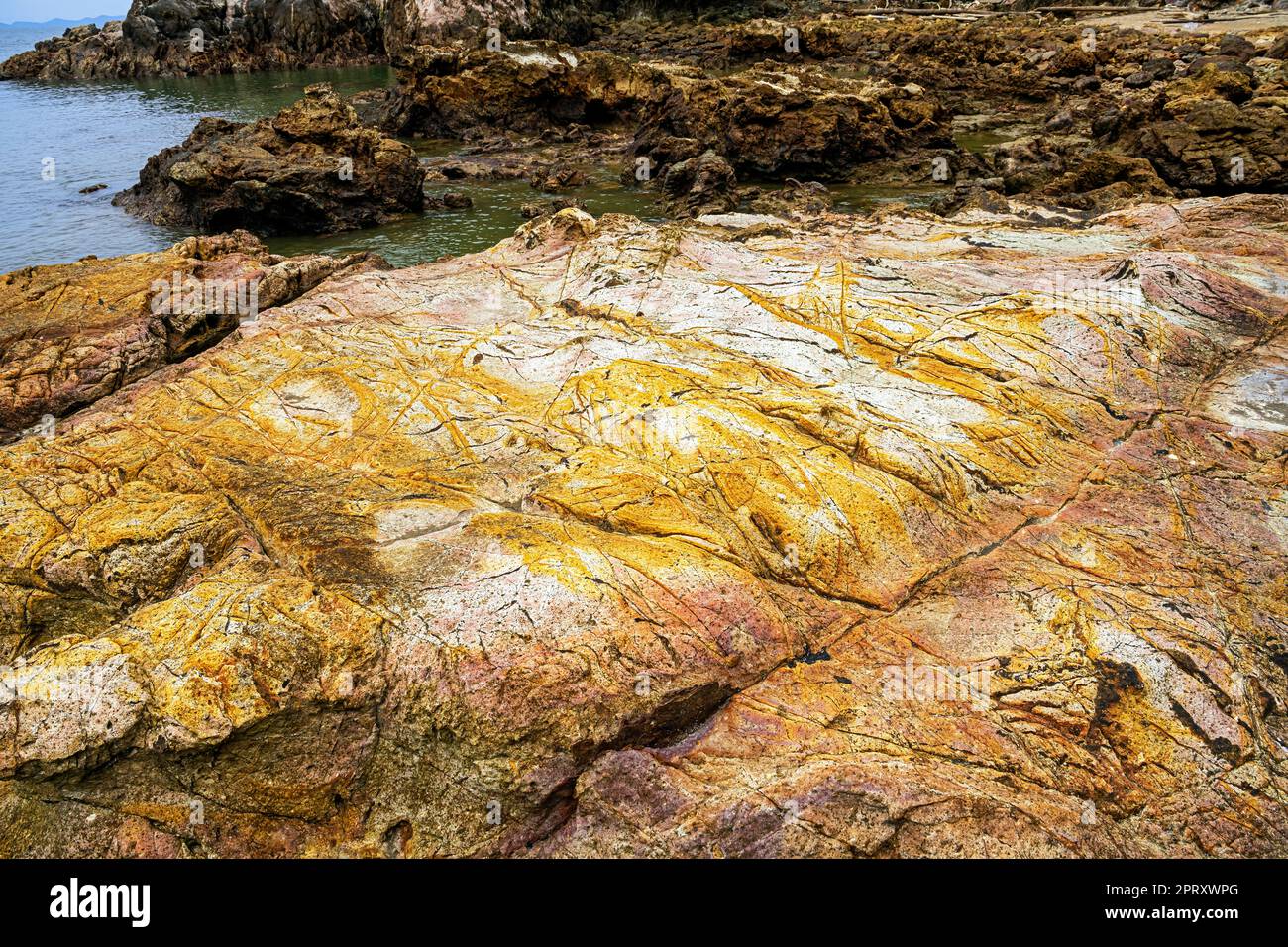 Pebble beach at Pulau Mawar; Endau, Peninsular Malaysia. Pulau Mawar is ...
