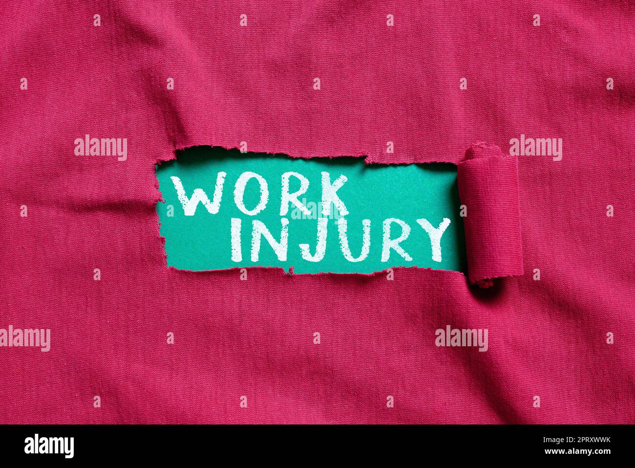 Text sign showing Work Injury, Business showcase Accident in job Danger ...