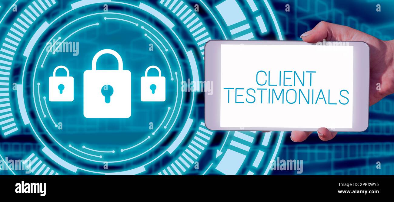 Inspiration showing sign Client Testimonials, Business concept Written ...