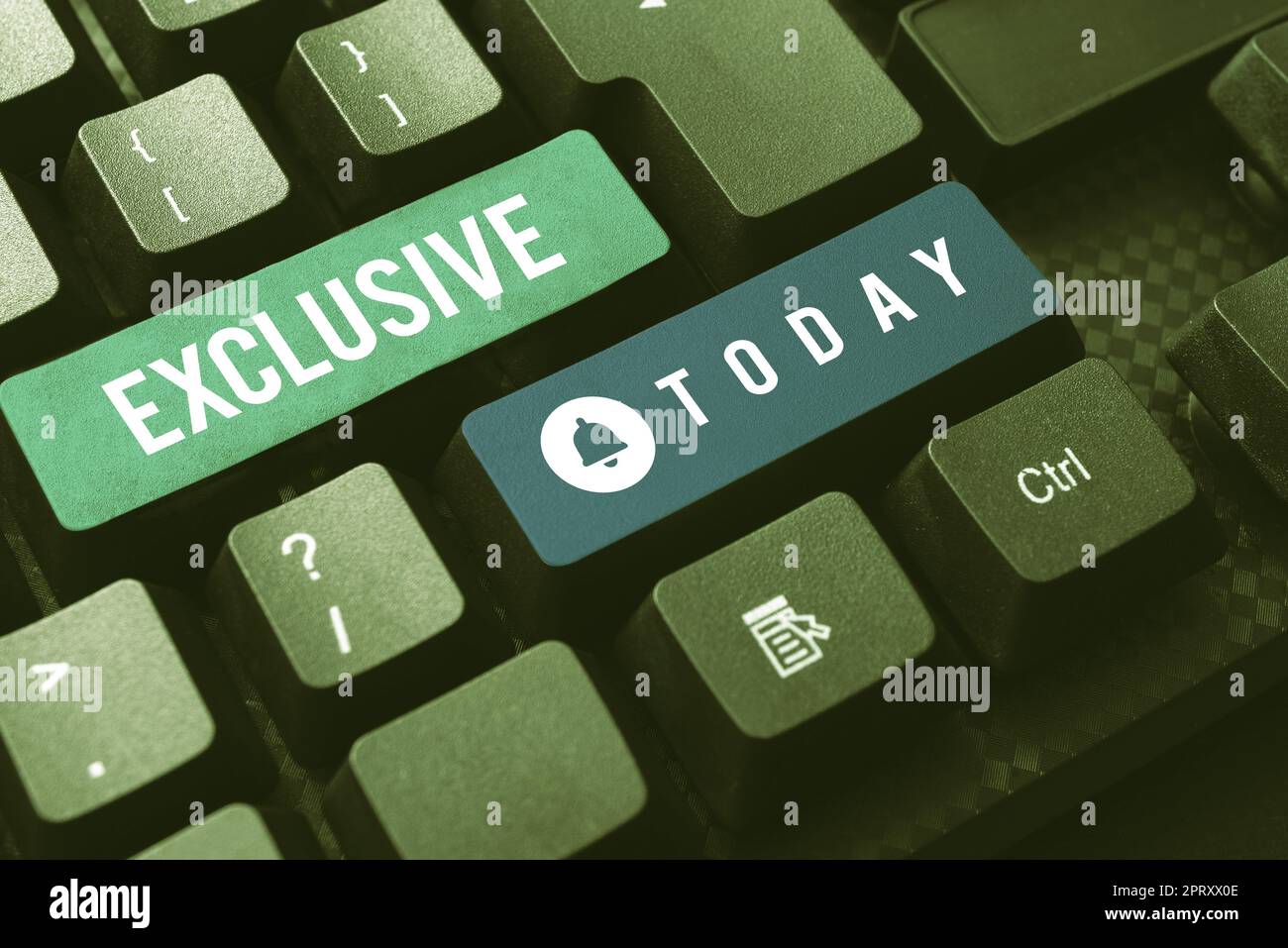 Text sign showing Exclusive, Word for limiting or limited to possession ...