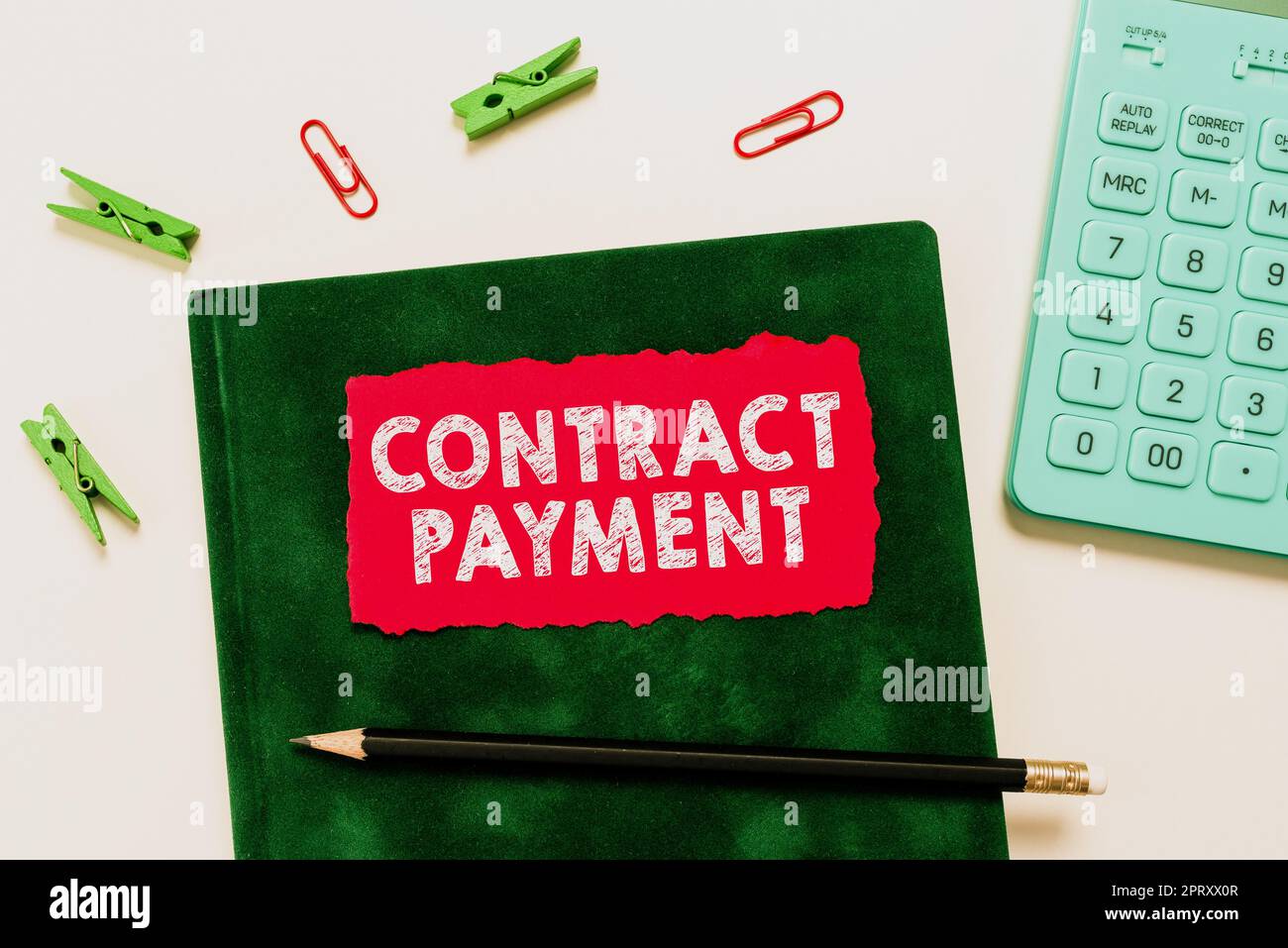 Writing displaying text Contract Payment, Business overview payments ...