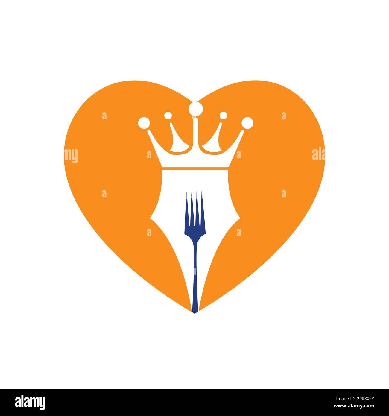 Food and restaurants logo design concept. Pen with crown and fork ...