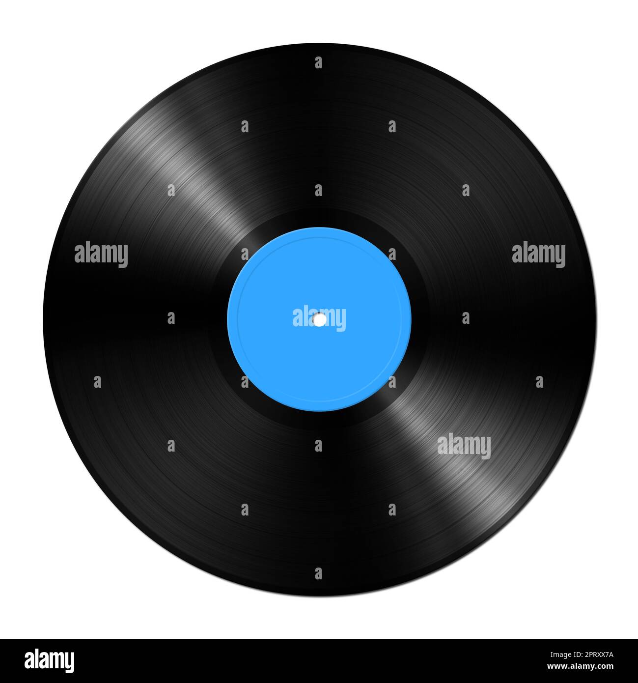 Blue vinyl record isolated on white background. 3D illustration Stock ...