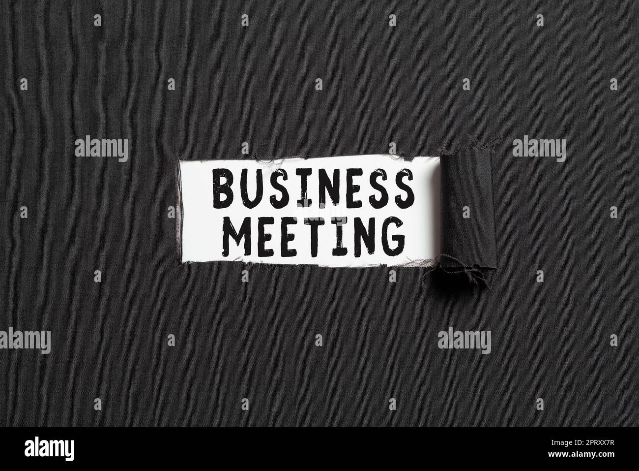 Hand writing sign Business Meeting, Business idea one thing that can be ...