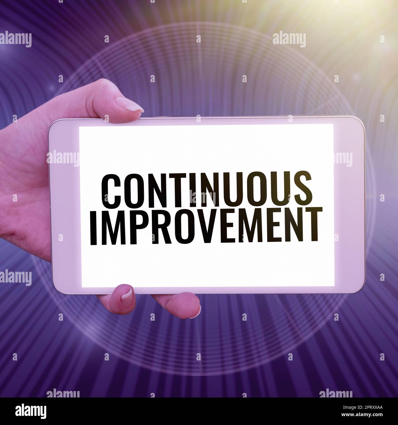 Inspiration showing sign Continuous Improvement, Business overview ...