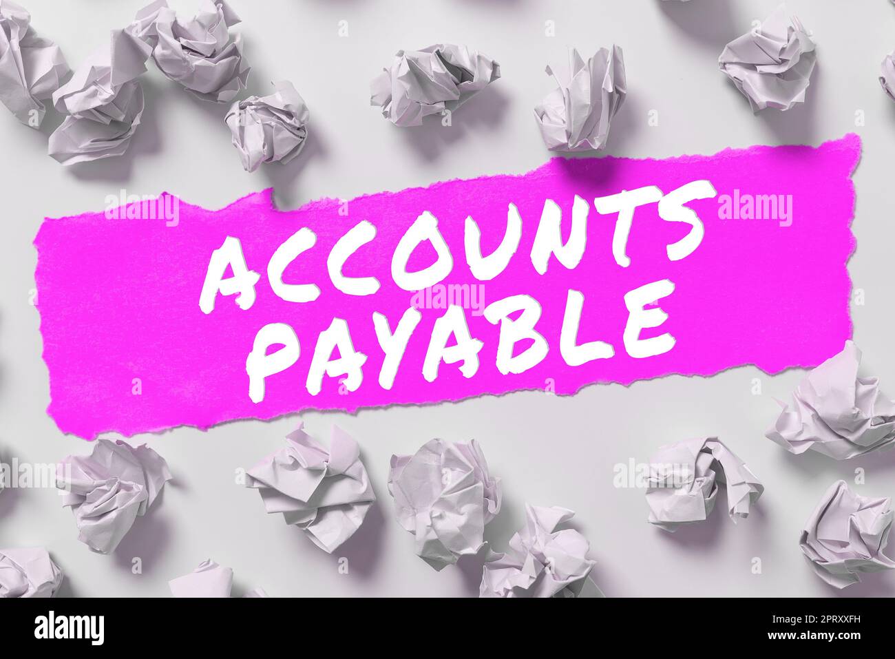 Sign displaying Accounts Payable, Concept meaning oversee and control ...