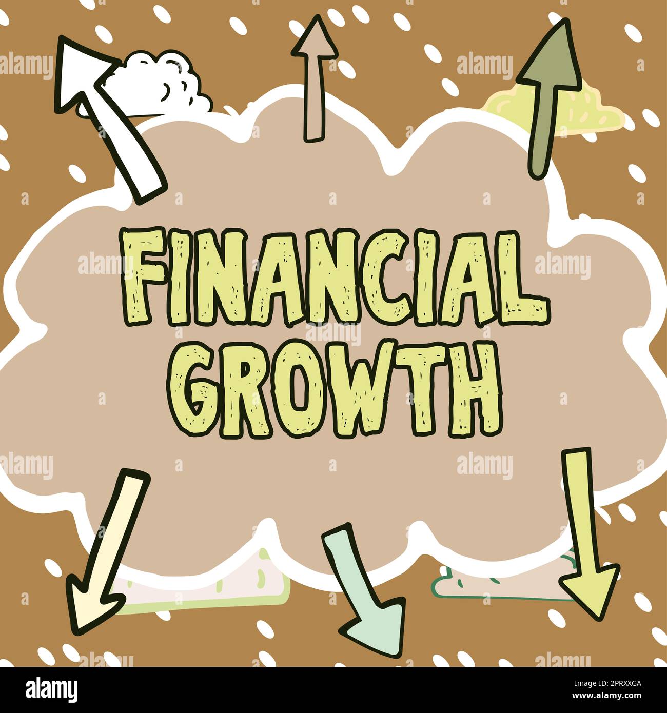 Sign displaying Financial Growth, Word Written on formal records of the ...