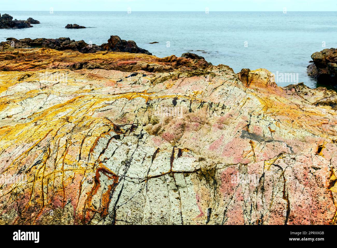 Pebble beach at Pulau Mawar; Endau, Peninsular Malaysia. Pulau Mawar is ...