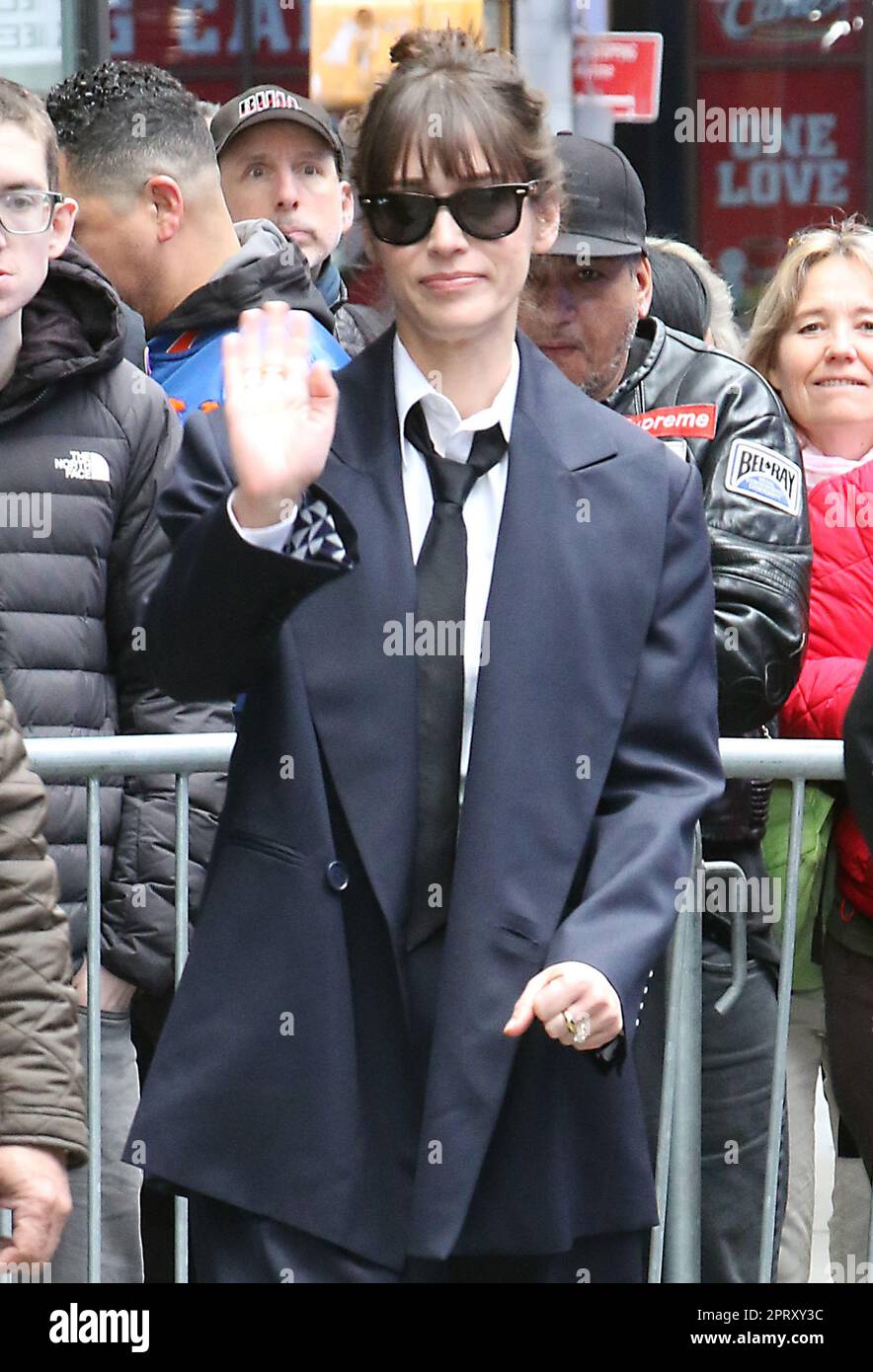 New York, NY, USA. 26th Apr, 2023. Lizzy Caplan seen at Good Morning ...