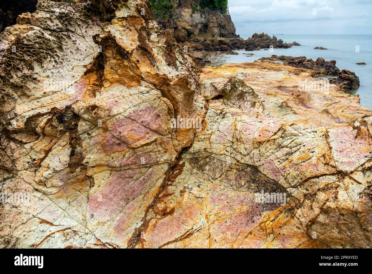 Pebble beach at Pulau Mawar; Endau, Peninsular Malaysia. Pulau Mawar is ...