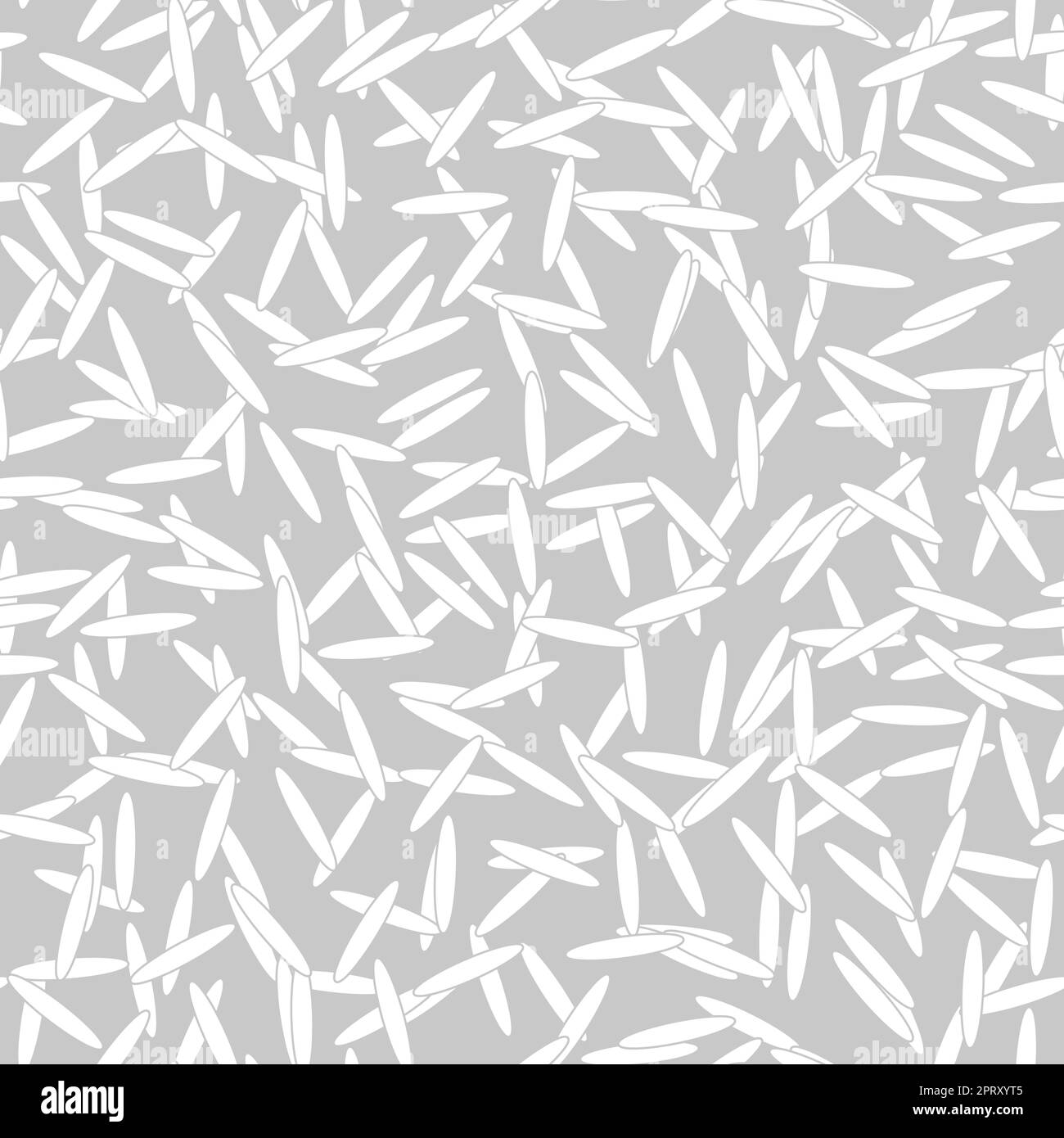 Raw faceted rice grains icon seamless pattern. Asian white seeds ...