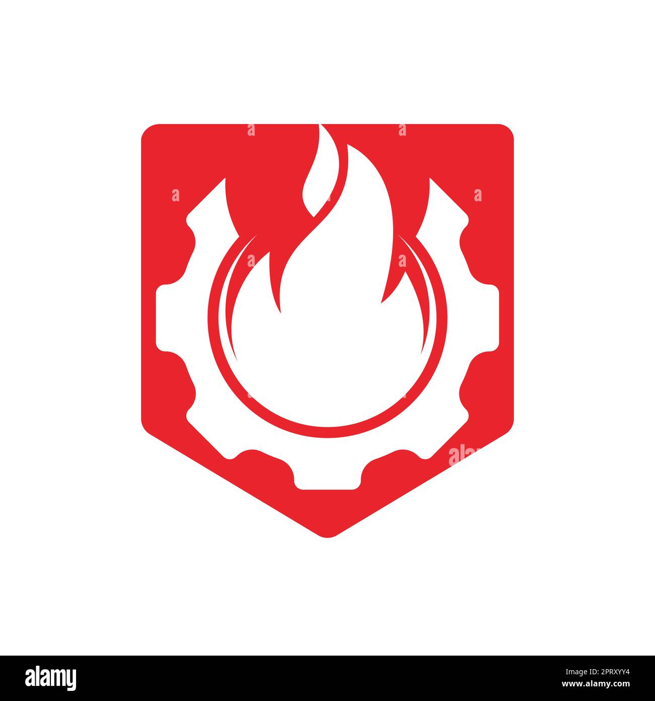 Gear and fire vector logo design template Stock Vector Image & Art - Alamy